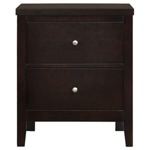 Coaster Furniture Carlton Transitional 2 Drawer Nightstand Bedroom Bedside Table Storage Drawers Cappuccino Brown 202092