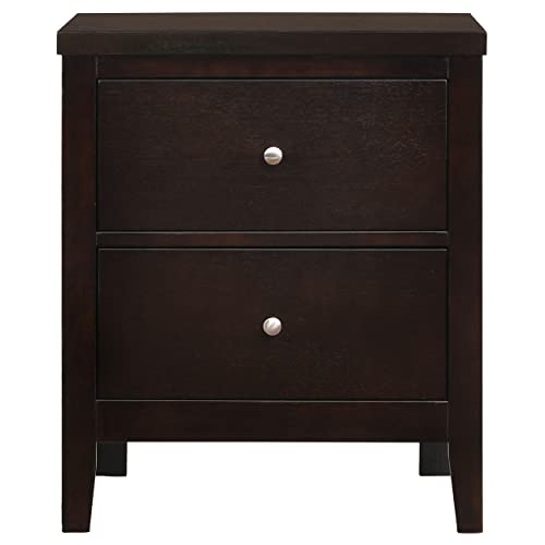 Coaster Furniture Carlton Transitional 2 Drawer Nightstand Bedroom Bedside Table Storage Drawers Cappuccino Brown 202092