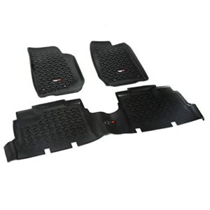 rugged ridge | floor liner, front/rear | 12987.04 | fits 2007-2018 jeep wrangler jk 4-door