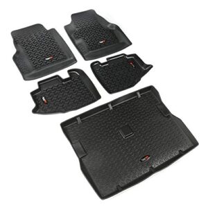 rugged ridge | floor liner, front/rear/cargo | 12988.10 | fits 1997-2006 jeep wrangler tj/lj