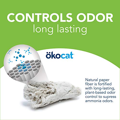 ökocat Dust-Free Natural Paper Non-Clumping Cat Litter Pellets with Odor Control, Large, 12.3 lbs