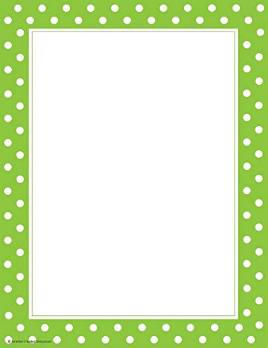 Teacher Created Resources Lime Polka Dot Computer Paper (4765)