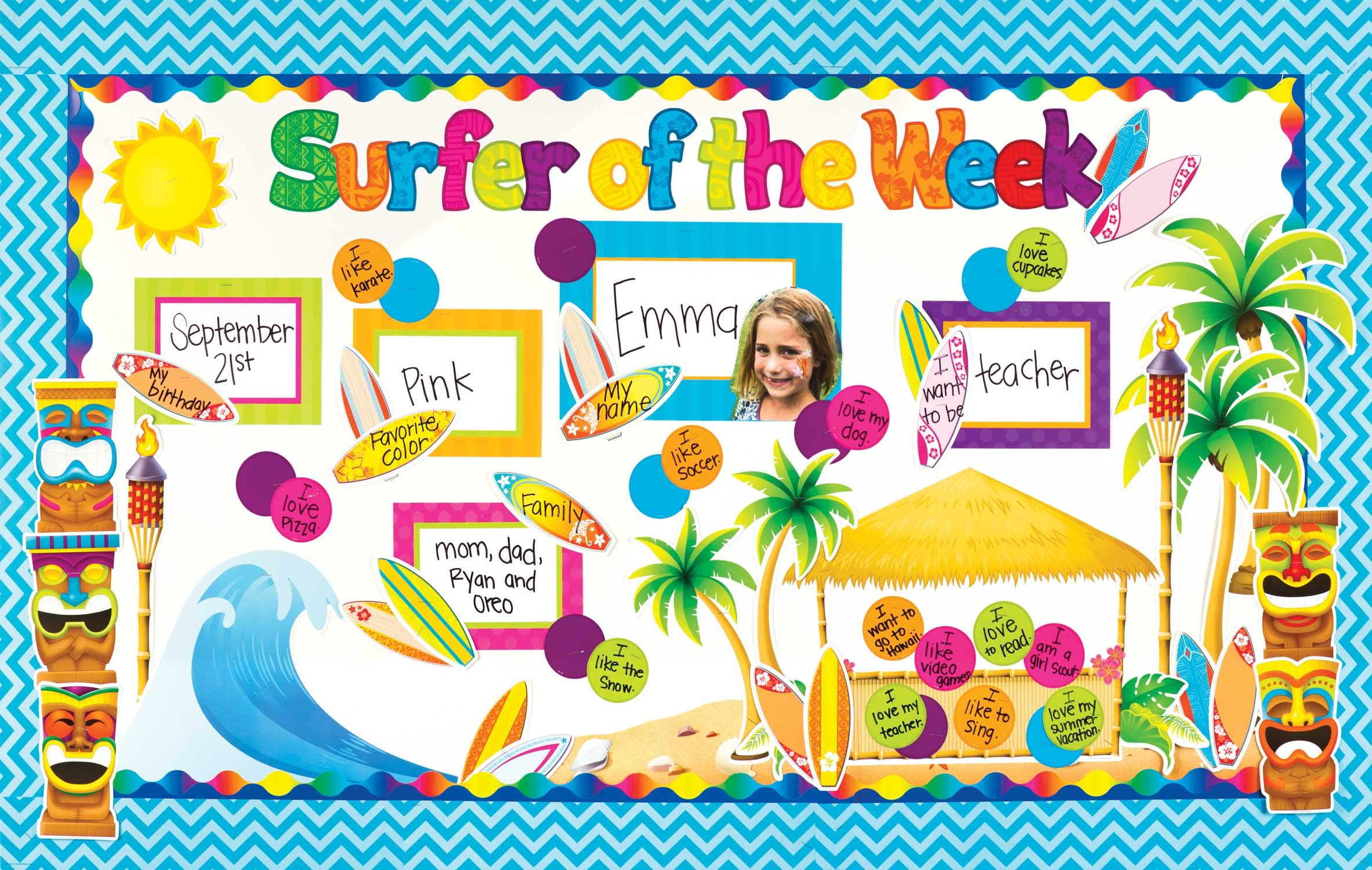 Teacher Created Resources Surf's Up Funtastic 4-Inch Letters Combo Pack (5518)