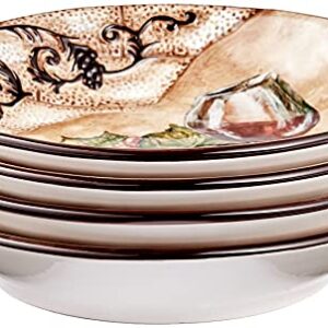 Certified International French Sunflowers Soup/Pasta Bowl, 9.25-Inch, Set of 4