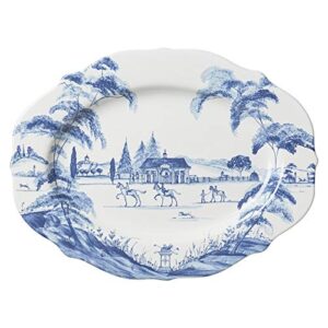 juliska country estate delft blue 15" serving platter stable