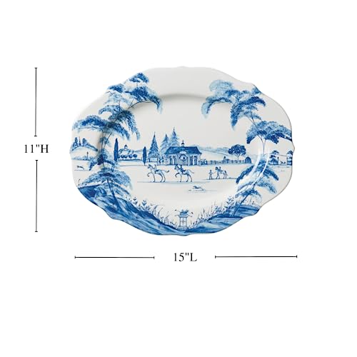 Juliska Country Estate Delft Blue 15" Serving Platter Stable