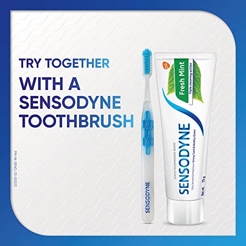 Sensodyne Fresh Mint Sensitivity Toothpaste for Sensitive Teeth and Fresh Breath 70g (Pack of 1)