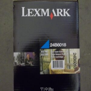 Lexmark 24B6018 XS795 XS798 Toner Cartridge (Cyan) in Retail Packaging