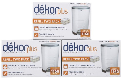 Diaper Dekor Plus Refill - 2 ct - 3 pk