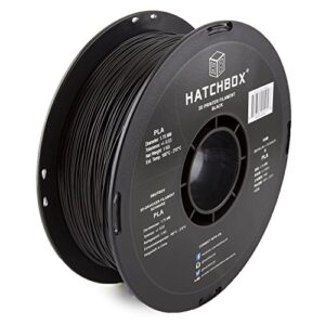 hatchbox 1.75mm black pla 3d printer filament, 1 kg spool, dimensional accuracy +/- 0.03 mm, 3d printing filament