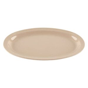 g.e.t. op-612-s melamine oval serving platter, 11.75" x 8.25", sandstone (set of 12)