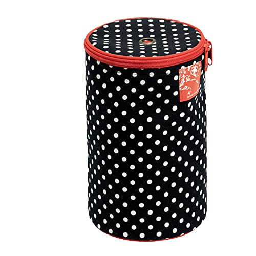 Prym Dispenser, Polka Dots Wool Storage, Black