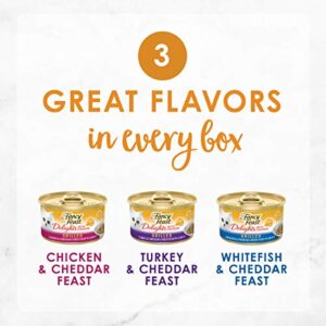 Purina Fancy Feast Gravy Wet Cat Food Variety Pack, Delights With Cheddar Grilled Collection - (24) 3 oz. Cans