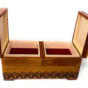 Traditional Handmade Polish Wooden Sewing Keepsake Box