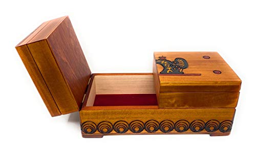 Traditional Handmade Polish Wooden Sewing Keepsake Box