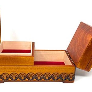 Traditional Handmade Polish Wooden Sewing Keepsake Box