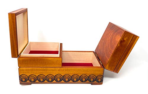 Traditional Handmade Polish Wooden Sewing Keepsake Box