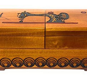 Traditional Handmade Polish Wooden Sewing Keepsake Box