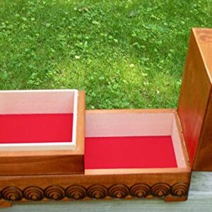 Traditional Handmade Polish Wooden Sewing Keepsake Box