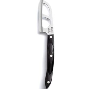 CUTCO Model 3764 Santoku Cheese Knife with High Carbon Stainless 3.75" Double-D serrated edge blade and 5" Classic Dark Brown handle (often called "Black") in factory-sealed plastic bag.