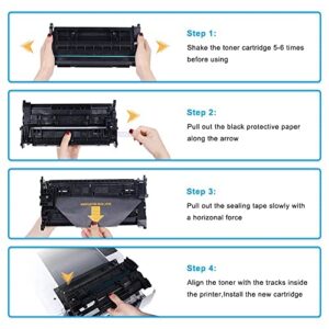 Cool Toner Compatible 83A Toner Cartridge Replacement for HP 83A CF283A 83X CF283X for HP LaserJet Pro MFP M127fw M125nw M201dw M225dw M125a M127fn Printer Black - 4 Pack