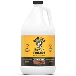 bubbas super strength enzyme cleaner - pet odor eliminator - carpet stain remover - remove dog & cat urine odor from mattress, sofa, rug, laundry, hardwood floors and more. puppy training supplies