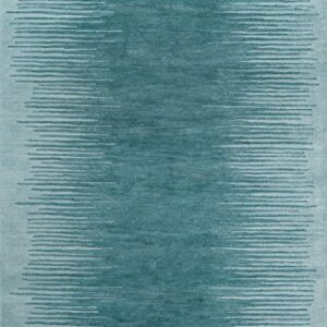 Momeni Rugs Delhi Collection 100% Wool Hand Carved & Hand Tufted Contemporary Area Rug, 8' x 10', Aqua Blue