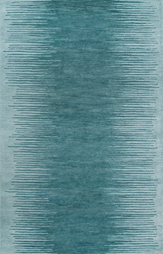 Momeni Rugs Delhi Collection 100% Wool Hand Carved & Hand Tufted Contemporary Area Rug, 8' x 10', Aqua Blue