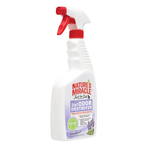 Nature's Miracle Just for Cats 3 in 1 Odor Spray, Lavender Scent 24 oz