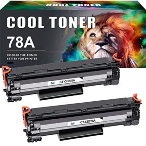 Cool Toner Compatible Toner Cartridge Replacement for HP 78A CE278A Toner for HP P1606dn 1536dnf MFP M1536dnf 1606dn P1606 P1566 P1560 Toner Cartridge Printer Ink (Black, 2-Pack)