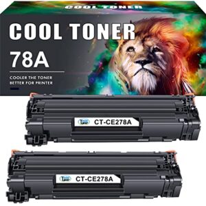 Cool Toner Compatible Toner Cartridge Replacement for HP 78A CE278A Toner for HP P1606dn 1536dnf MFP M1536dnf 1606dn P1606 P1566 P1560 Toner Cartridge Printer Ink (Black, 2-Pack)