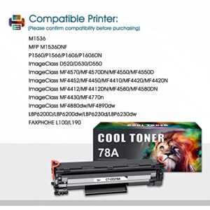 Cool Toner Compatible Toner Cartridge Replacement for HP 78A CE278A Toner for HP P1606dn 1536dnf MFP M1536dnf 1606dn P1606 P1566 P1560 Toner Cartridge Printer Ink (Black, 2-Pack)