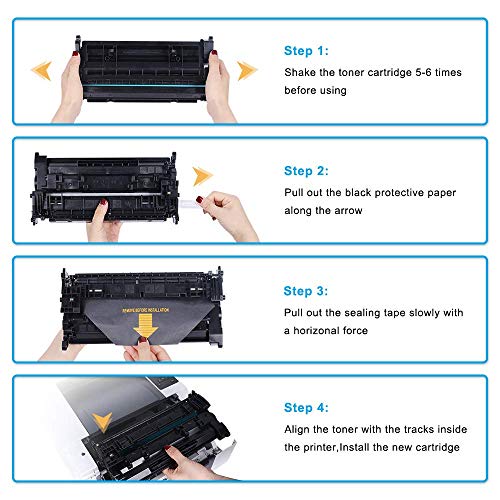 Cool Toner Compatible Toner Cartridge Replacement for HP 26A CF226A 26X CF226X Pro MFP M426fdw M402n M402dn M402dw M426fdn M426dw M402 M402d 402n M426 Printer Toner Ink (Black, 4-Pack)