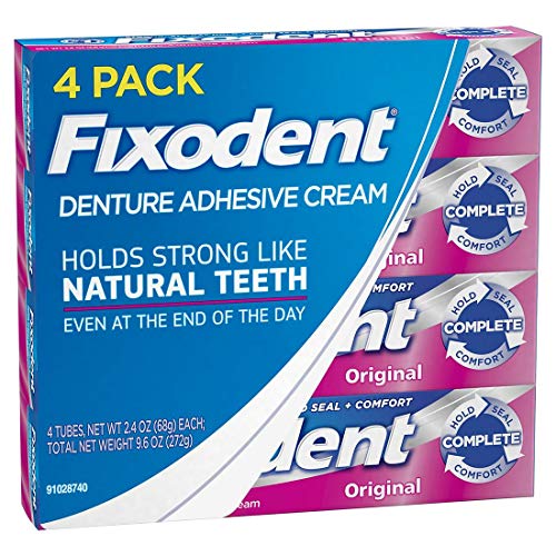 Fixodent Original Denture Adhesive Cream-2.4 oz, 4 pk