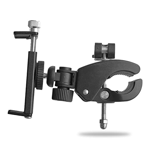 GRIFITI Nootle Quick Release Pipe Clamp and Universal Phone Mount Adjustable for iPhone, Smartphone, Galaxy, Pixel, Andriod, HTC One, Nokia, Fits Handlebars, Music and Mic Stands, Tripods