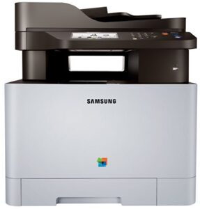 samsung xpress c1860fw color laser mfp (19 ppm) (533 mhz) (256 mb) (8.5" x 14") (9600 x 600 dpi) (max duty cycle 40000 pages) (p/s/c/f) (usb) (ethernet) (wireless) (touchscreen) (250 sheet input tray) (1 sheet multipurpose tray) (50 sheet adf)