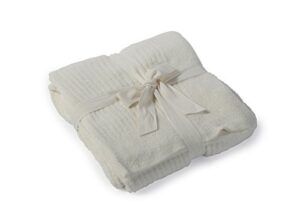 barefoot dreams cozychic lite throw, pearl