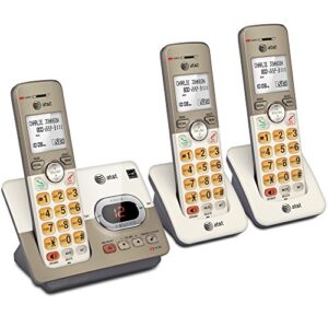 at&t el52313 3-handset cordless phone with answering system & extra-large backlit keys