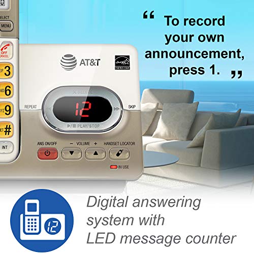 AT&T EL52313 3-Handset Cordless Phone with Answering System & Extra-large Backlit Keys