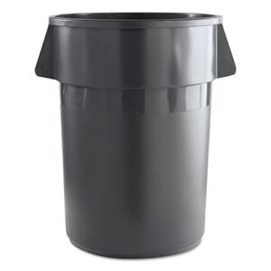 unisan boardwalk 44glwrgra round waste receptacle, plastic, 44 gal, gray