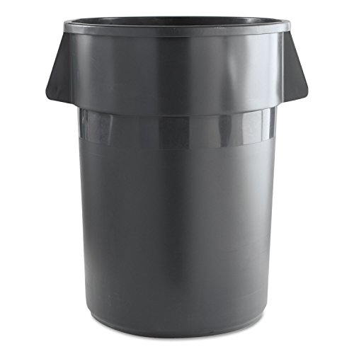 Unisan Boardwalk 44GLWRGRA Round Waste Receptacle, Plastic, 44 Gal, Gray