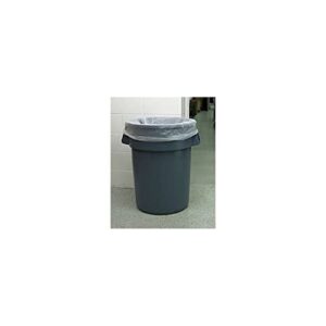 Unisan Boardwalk 44GLWRGRA Round Waste Receptacle, Plastic, 44 Gal, Gray