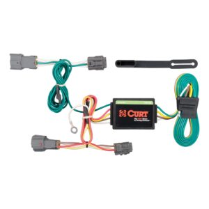 curt 56222 vehicle-side custom 4-pin trailer wiring harness, fits select kia rondo, soul , black