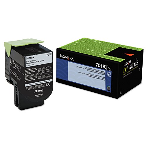 Lexmark 70C10k0 Toner Cartridge (701K), Black - in Retail Packaging