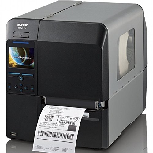 Sato WWCL00061 Series CL4NX High Performance Thermal Printer, 203 dpi Resolution, 10 IPS Print Speed, Serial/Parallel/Ethernet/USB/Bluetooth Interface, 4"