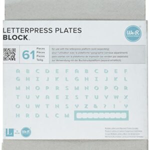 We R Memory Keepers 0633356037491 Printing Plate Letter Press-Block Set (67 Pieces)