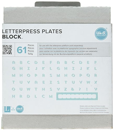 We R Memory Keepers 0633356037491 Printing Plate Letter Press-Block Set (67 Pieces)