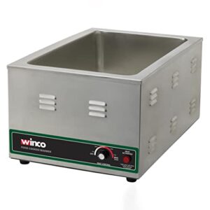 winco fw-s600 electric food cooker/warmer, 1500-watt,stainless steel,medium