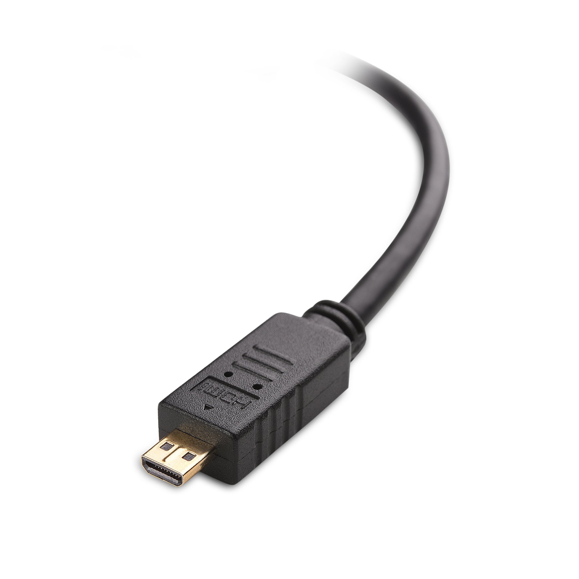 Cable Matters 2-Pack Micro HDMI to HDMI Adapter (HDMI to Micro HDMI Adapter) 6 Inches with 4K and HDR Support for Raspberry Pi 4 and More