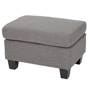 christopher knight home rosella fabric ottoman, ash grey